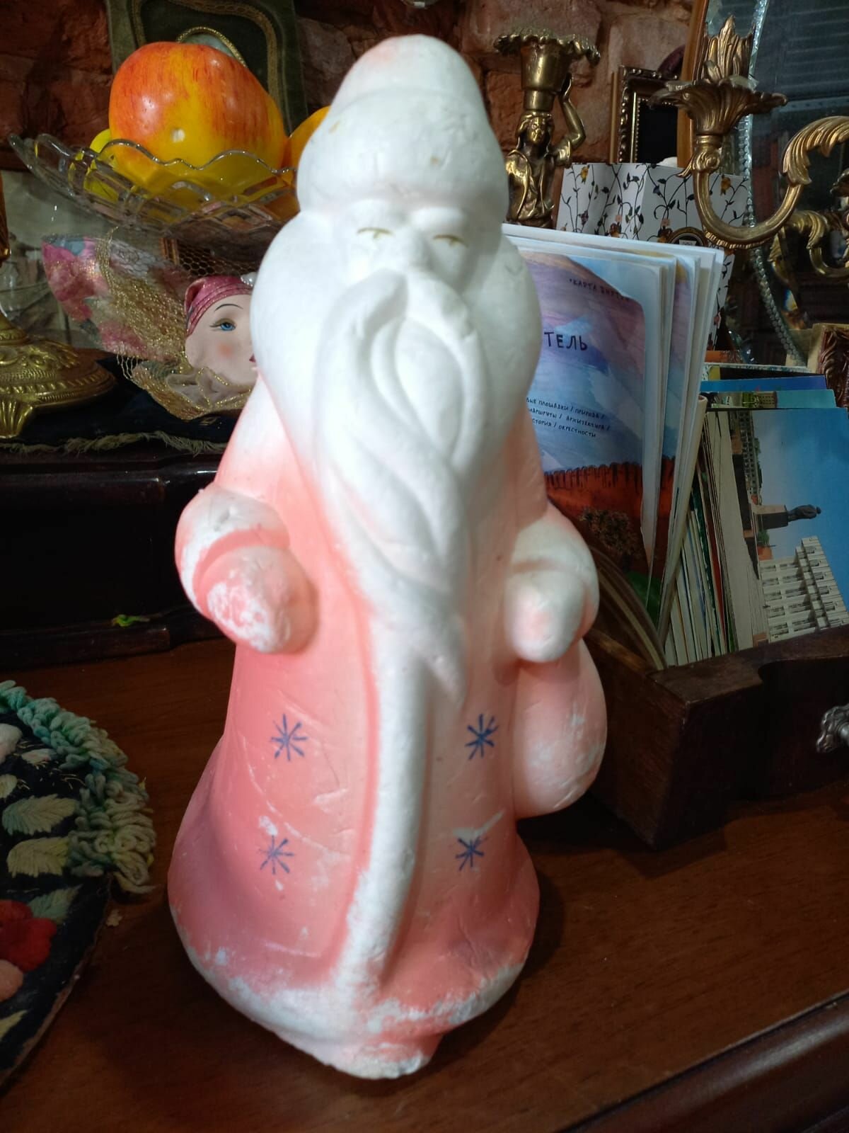 Винтажная советская елочная игрушка под елку "Дед Мороз". СССР.