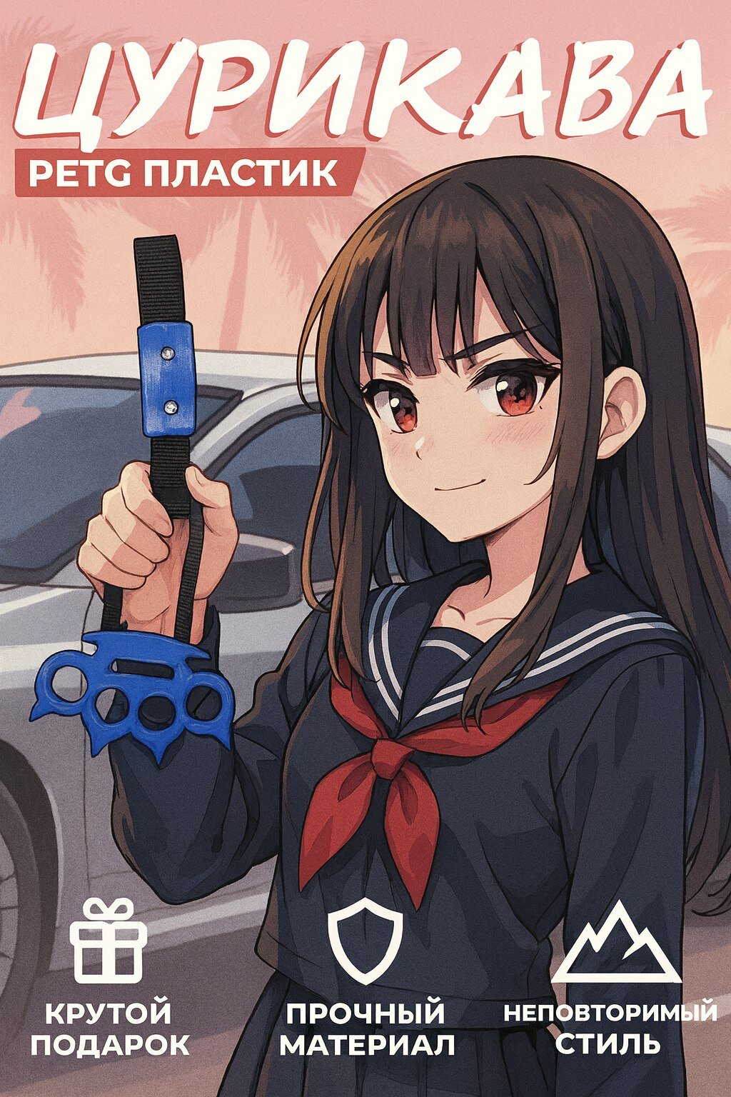 Цурикава "Кастет с шипами" синий