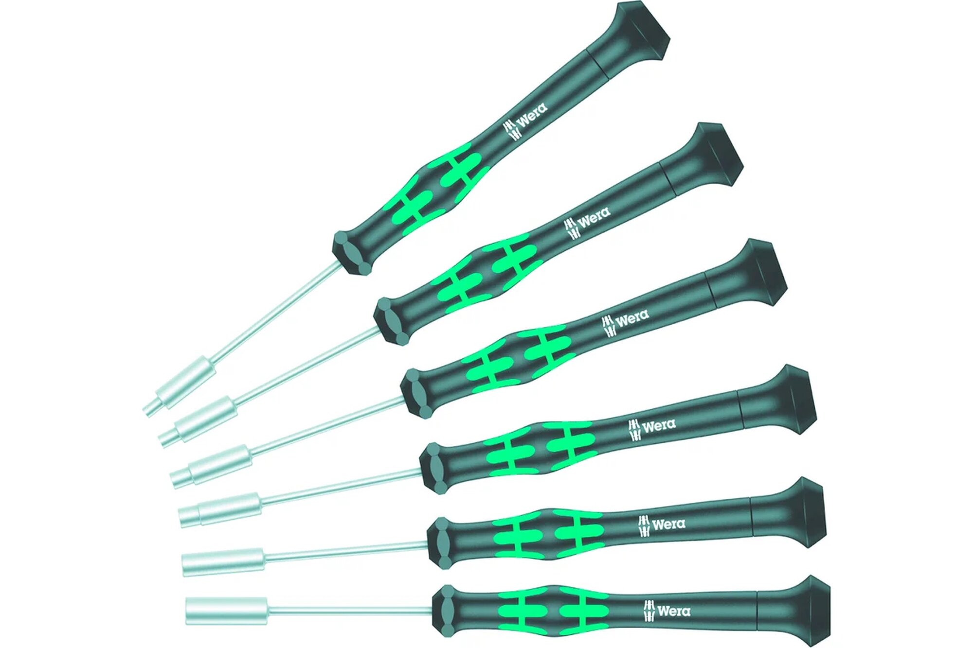 Набор отвёрток торцевых прецизионных + подставка, 6 пр, 2.0x60/2.5x60/3.0x60/3.5x60/4.0x60/5.0x60 2069/6 Kraftform Micro WERA WE-118158