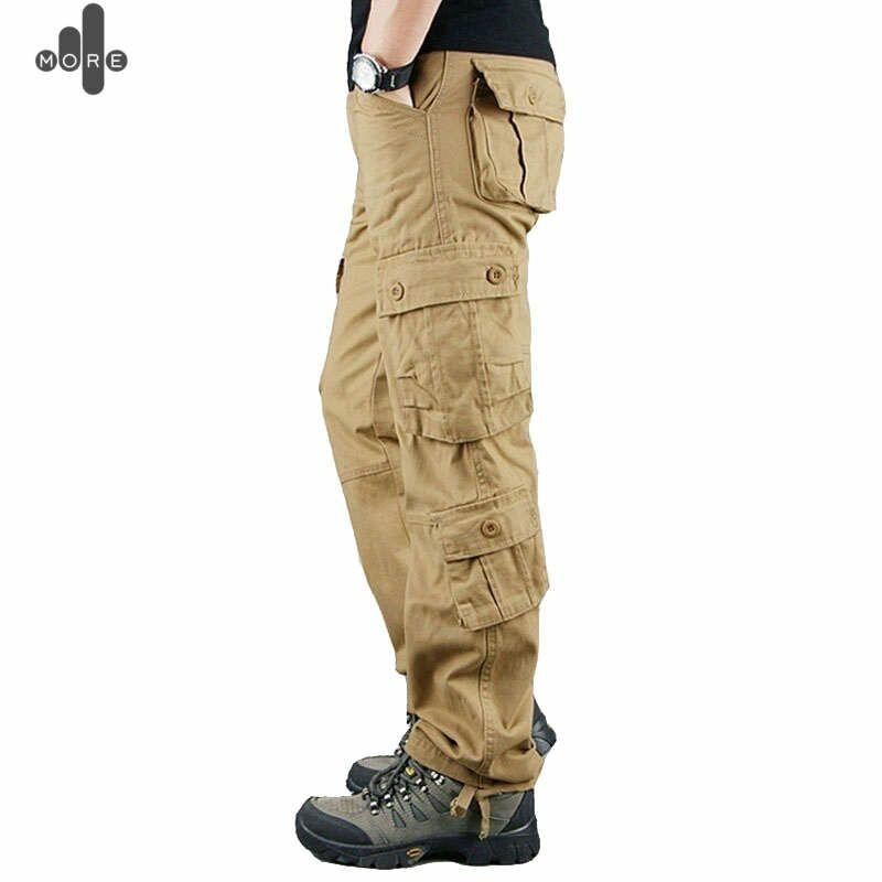 Брюки-карго Мужские В Стиле Тактические Милитари Штаны, желтый,52,40