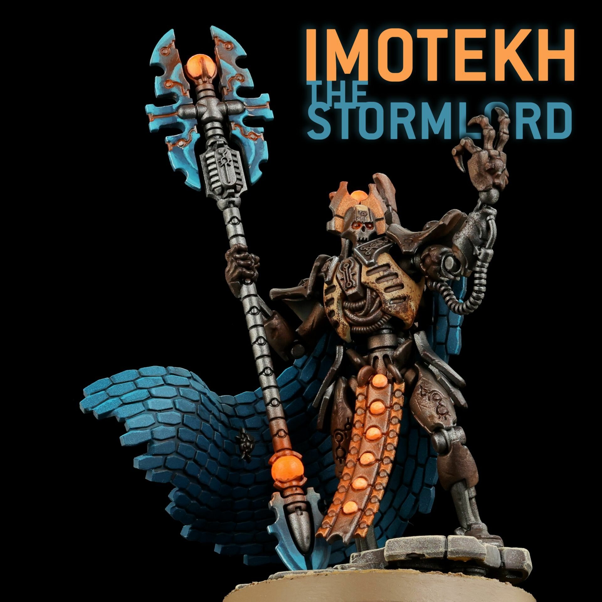 Imotekh The Stormlord. Necron. С подставкой. Warhammer 40.000