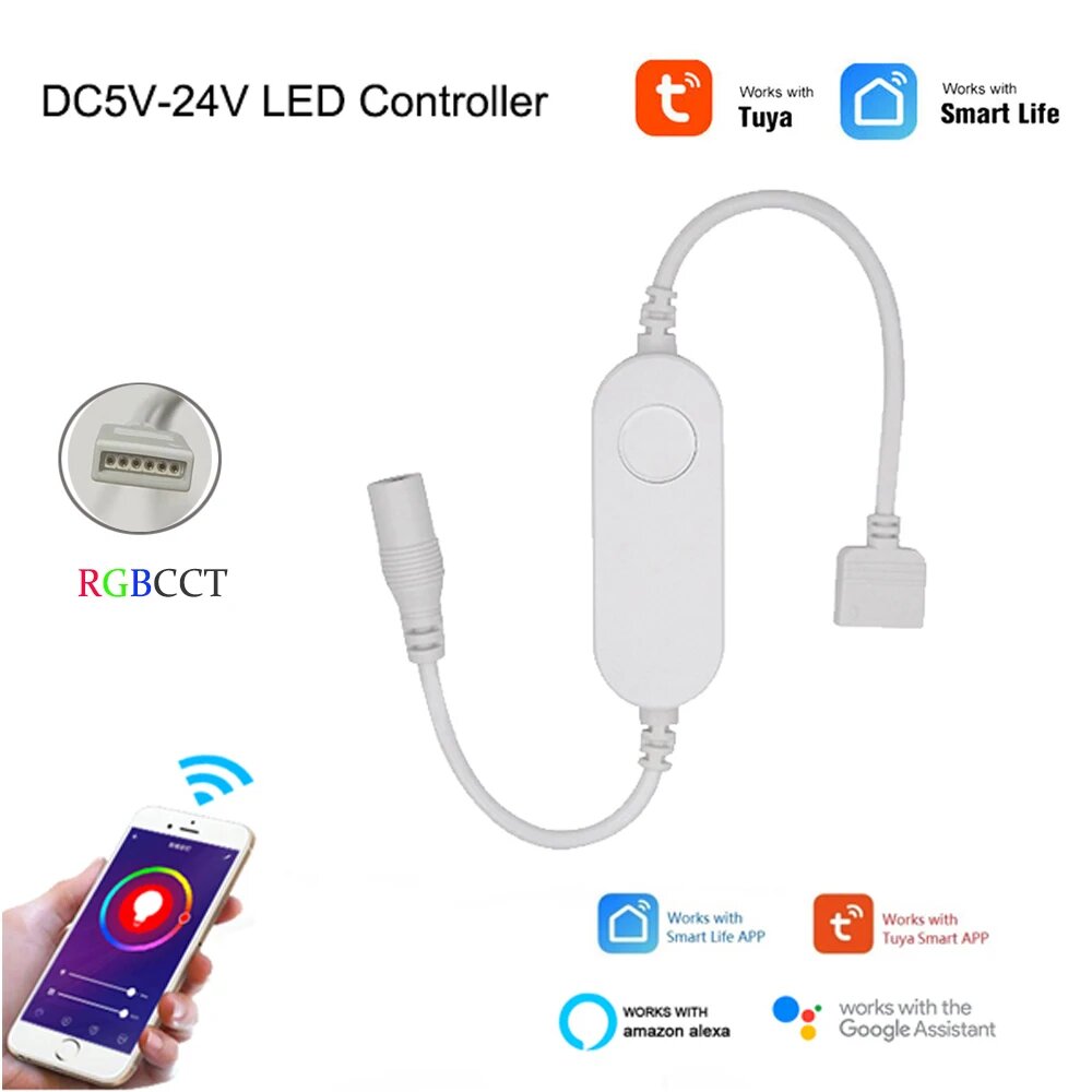 RGB CCT Wi-Fi LED контроллер для лент DC5-24V