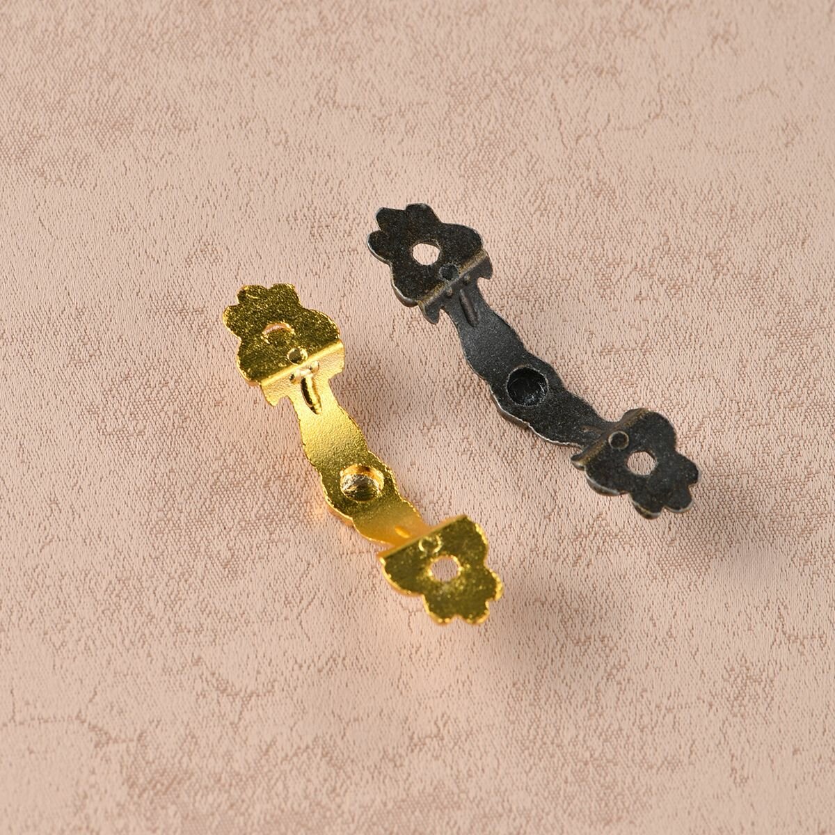 10шт Ручка для шкатулки с винтами 43х10мм винтажная фурнитура декоративные для шкатулок, цинковый сплав