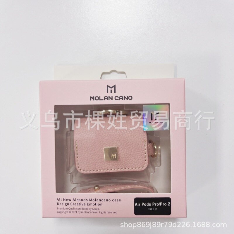 Розовый чехол с кожаным покрытием для Apple AirPods 3, защита беспроводных наушников