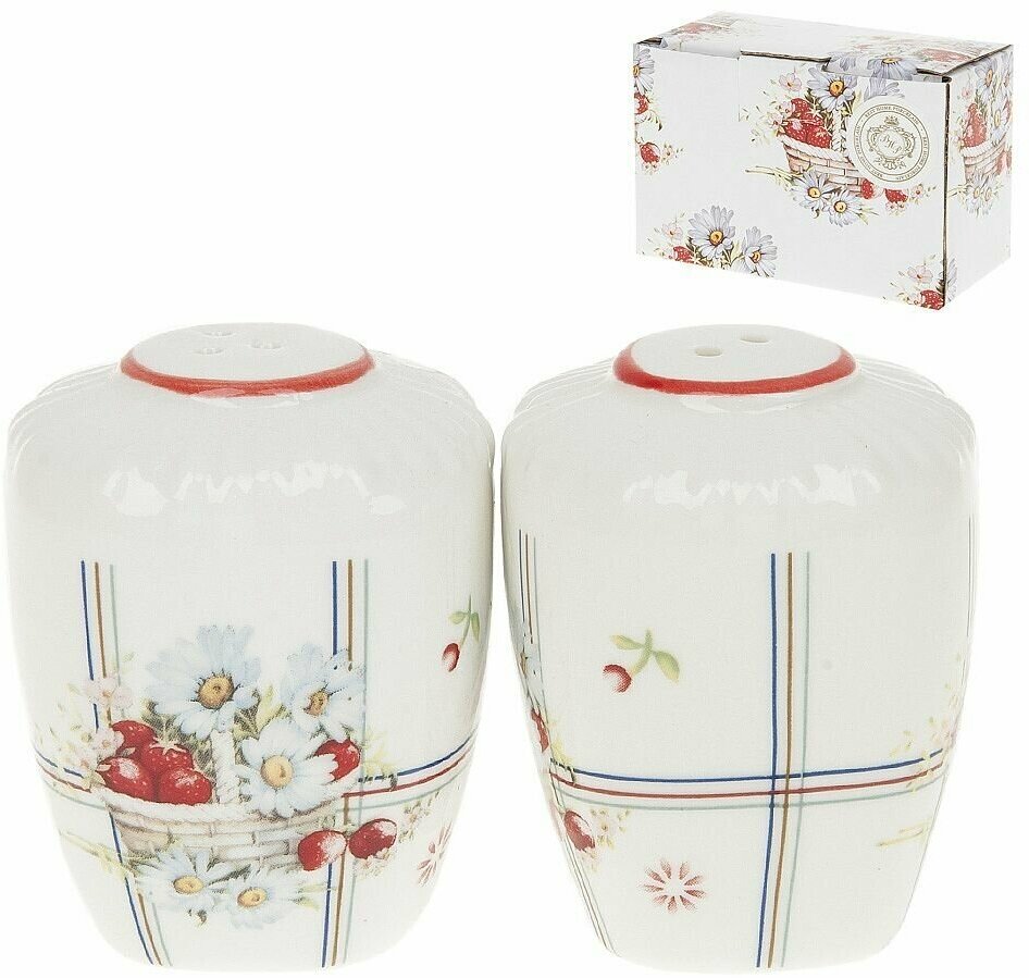 Набор для специй / солонка и перечница / Лукошко, Best Home Porcelain, 6,5 см