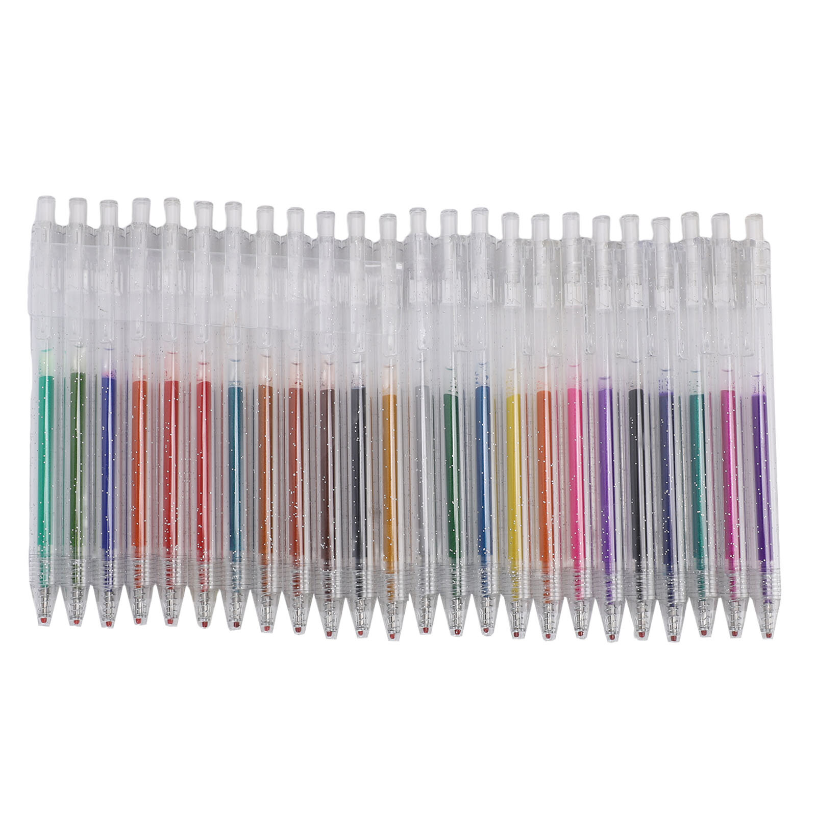 Гелевые ручки с блестками 24 цветов, наконечник 1 мм, многофункциональные маркеры для ежедневников и календарей.