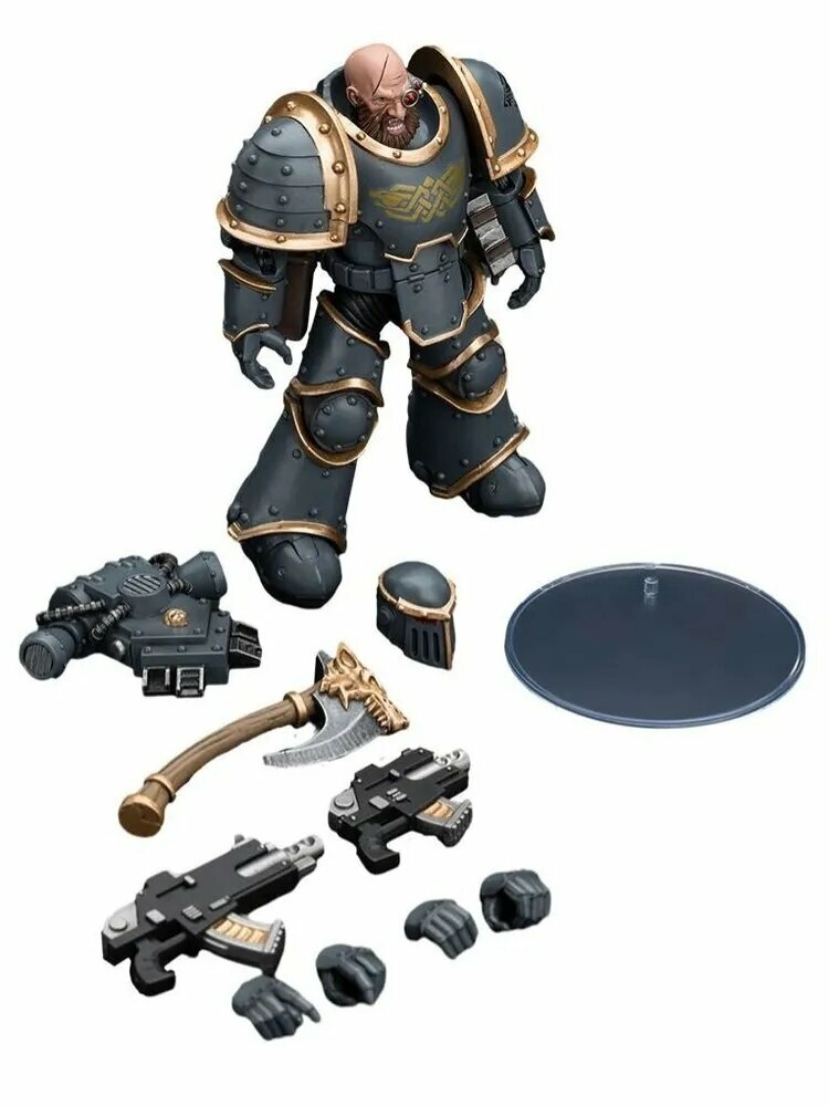 Подвижная фигурка JOYTOY Warhammer The Horus Heresy 1/18 Action Figures Space Wolves Grey Slayer Pack Grey Slayer 3 Model Toy Gift Free Shipping