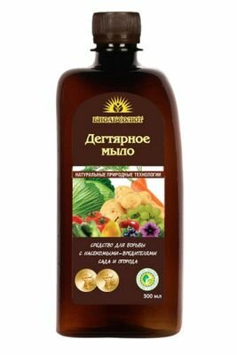 Средство от насекомых-вредителей Дегтярное мыло, 300 мл (Биоабсолют)