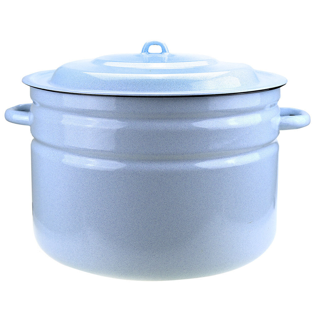 Бак эмалированный Домашняя Мода эмалированный, с крышкой,"Белый рябчик , 25 литров, без рисунка (С-2828/Рб)