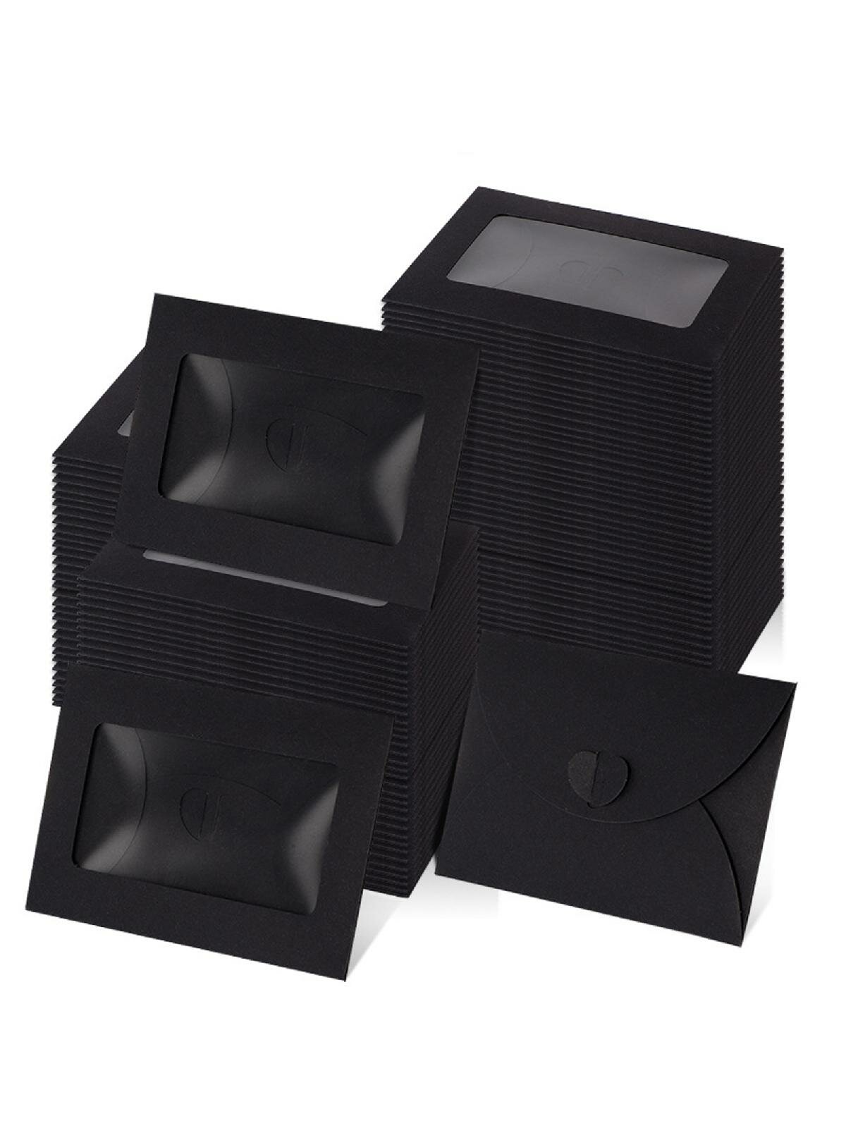 Деловой картонный конверт из цветной крафт-бумаги с застежками-50шт.