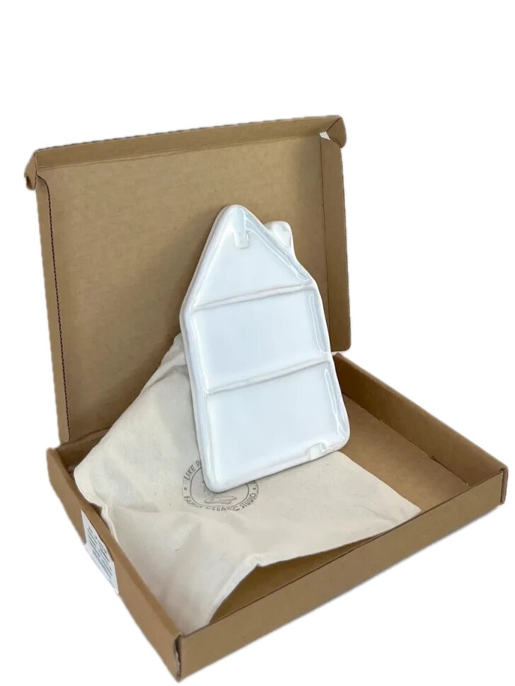 Палитра Like Palitra "Домик", керамическая, белая, глянцевая, 14.5x8.5см