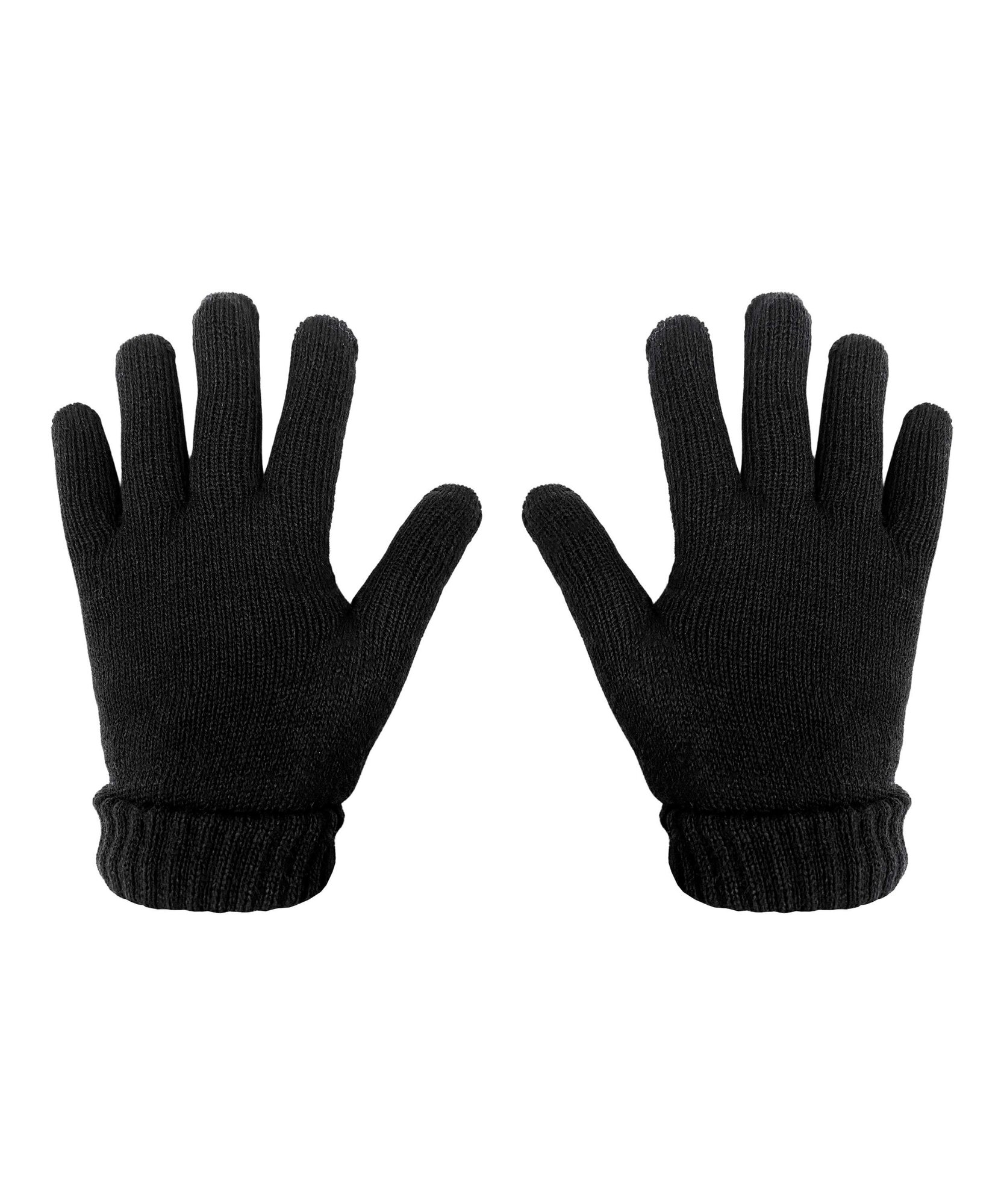 Перчатки полушерстяные черные (18)