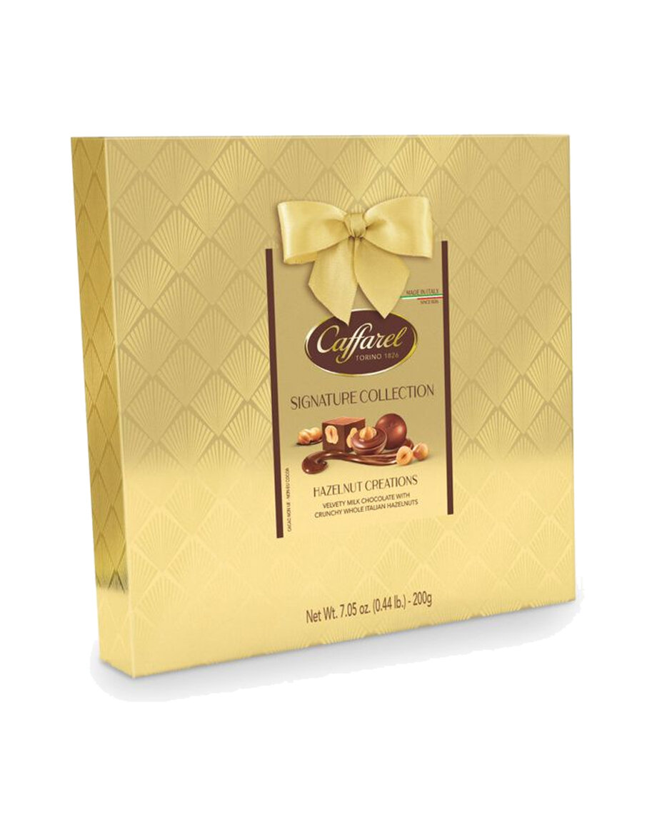Шоколадные конфеты Caffarel SIGNATURE COLLECTION ассорти из молочного шоколада с цельным фундуком 200г x 1шт