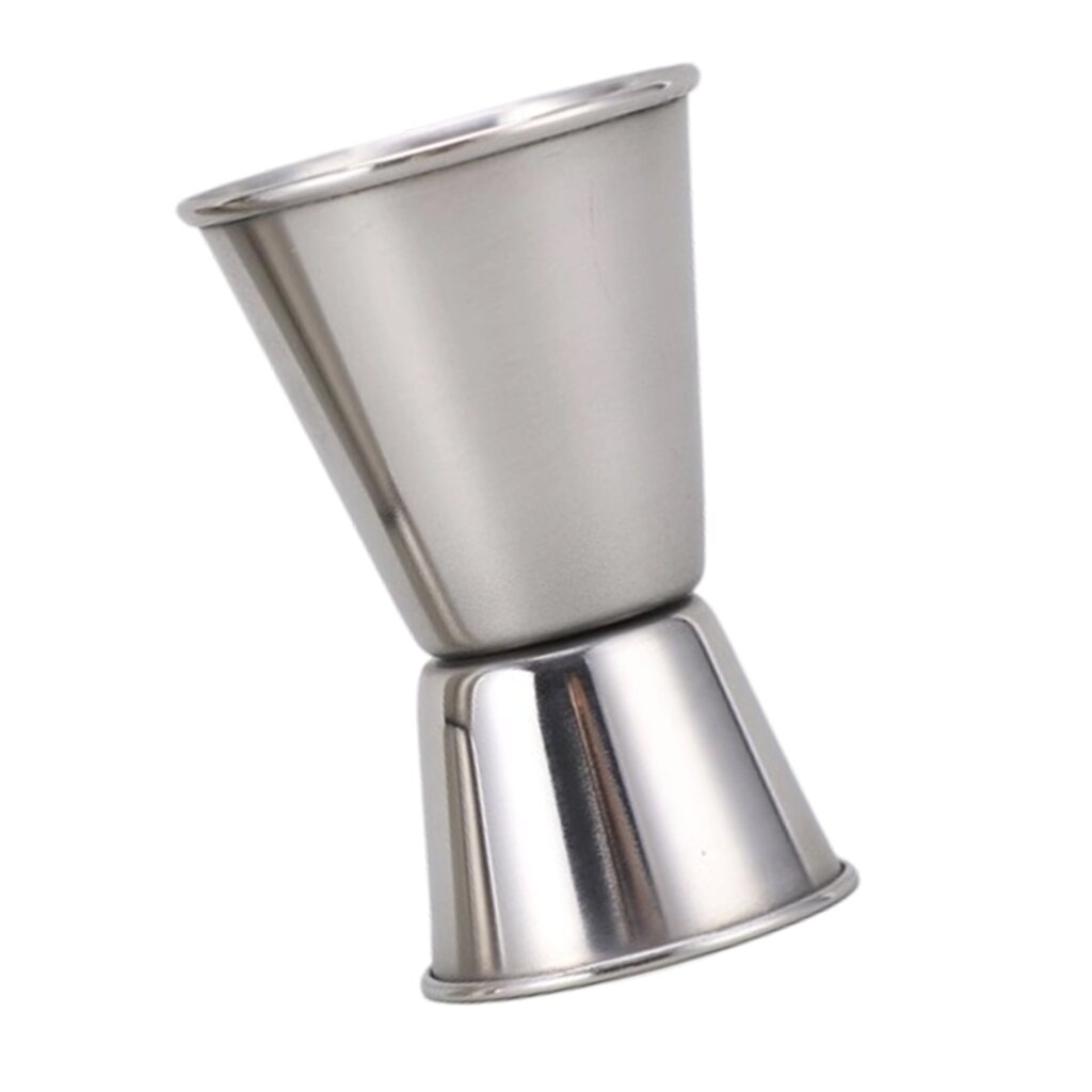 Мерный стаканчик с двойной головкой из нержавеющей стали с прямым обжатием краев 15-30 мл- 15/30 обжимной мерный стаканчик