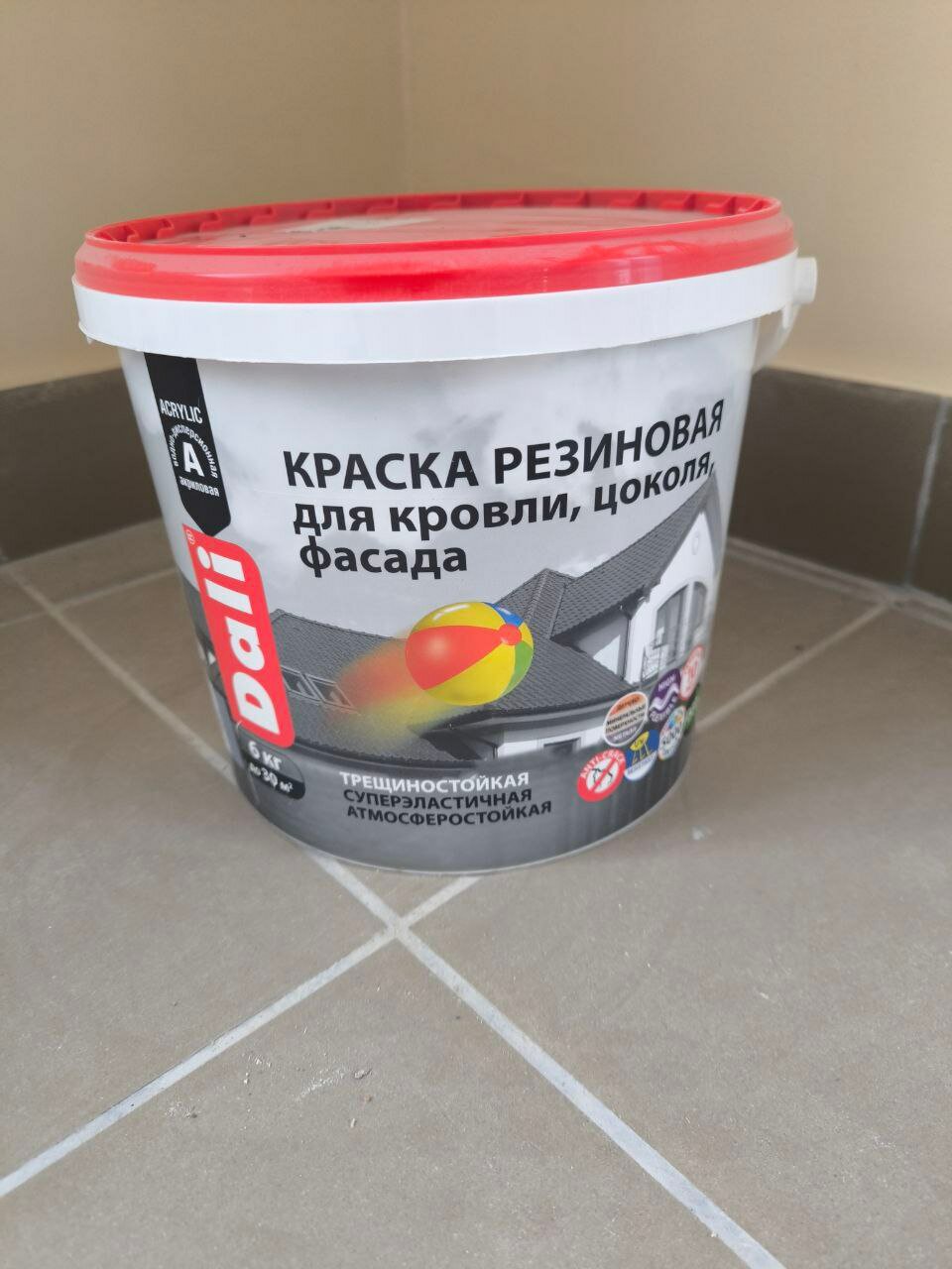 Краска резиновая DALI черная 3.0 кг