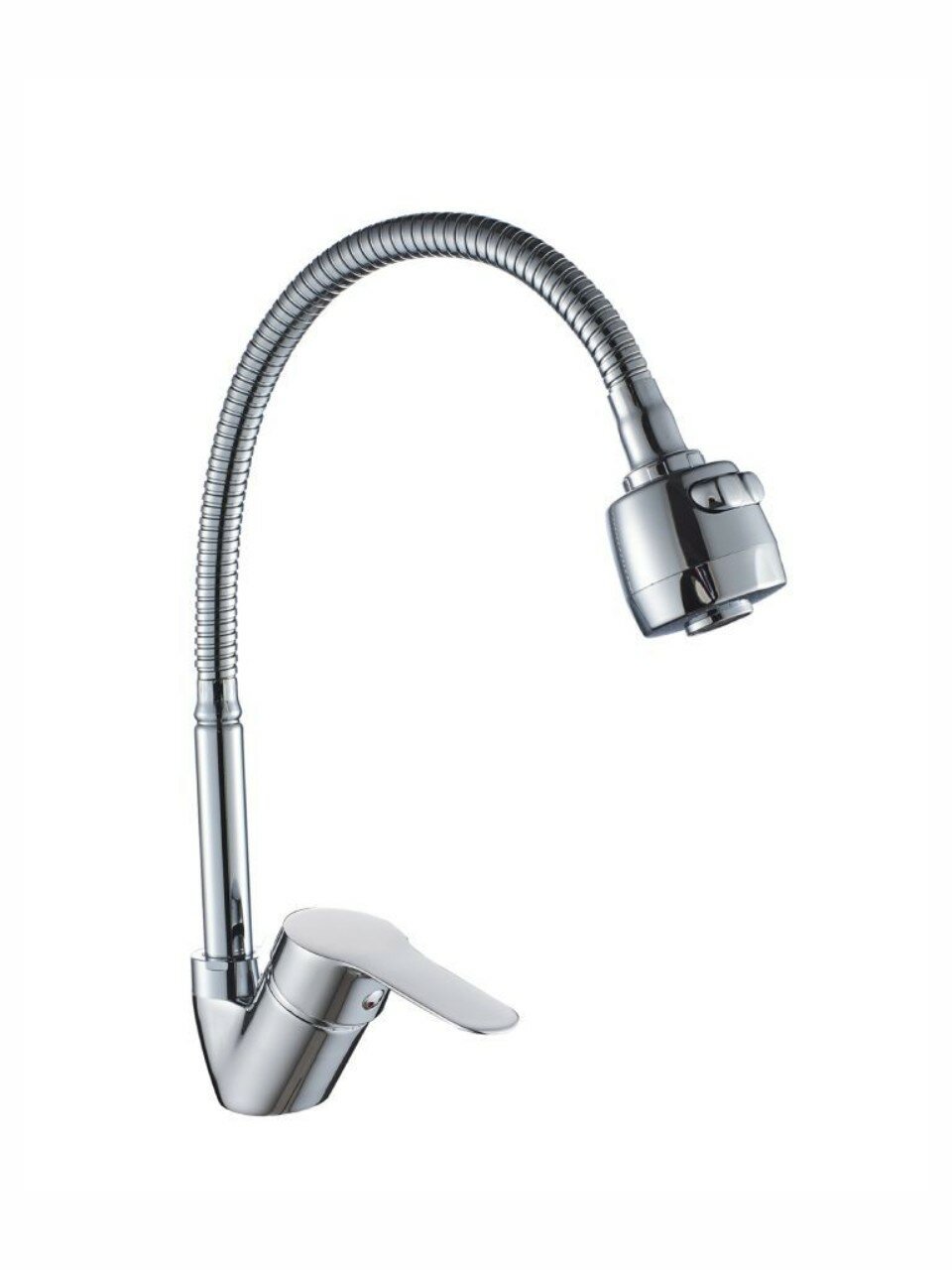Смеситель для кухни Gota Rocio Flex с гибким изливом из латуни, хром, однорычажный