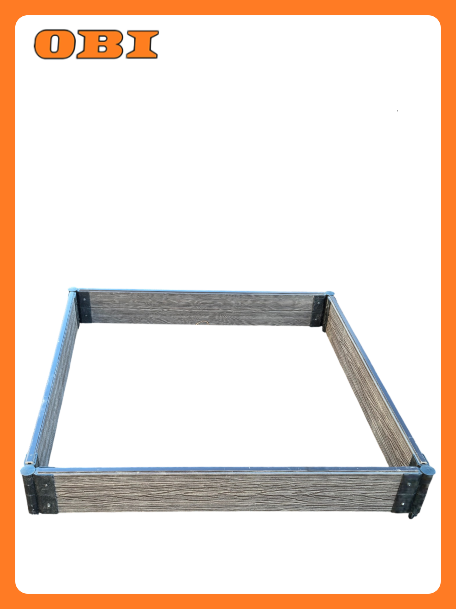 Готовый комплект грядки из ДПК Теплая грядка 1х1 м