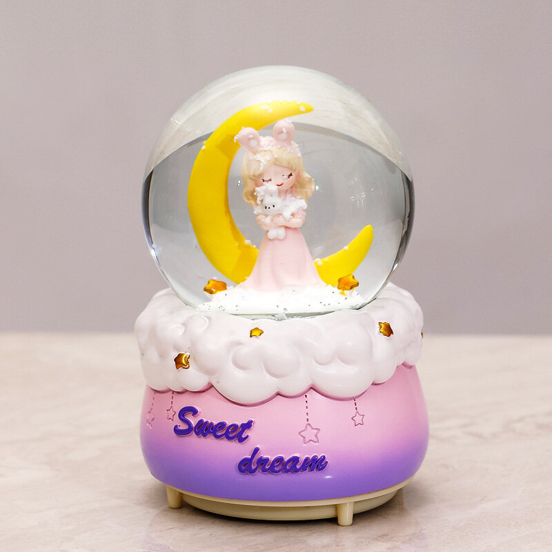 Новая корона ангела девочка мечта звезда серия хрустальный шар музыкальная шкатулка праздничный подарок на день рождения производитель оптовая продажа