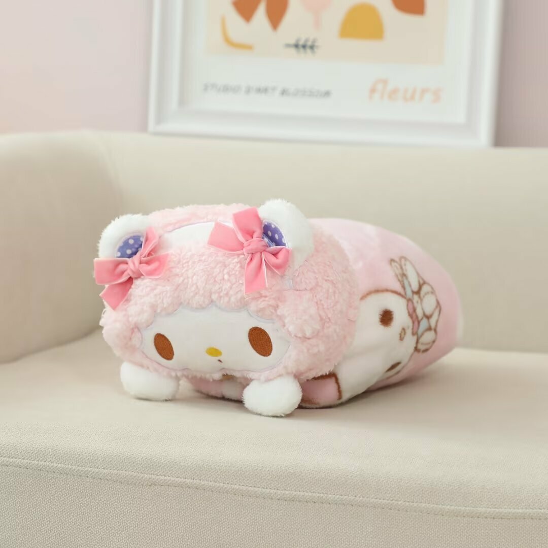 Плед с мультяшными персонажами, плюшевый плед для сна, плед для дивана, утепленный плед, плед для кондиционера, портативный дорожный плед, чехол для автомобиля.