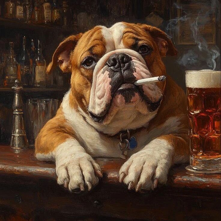 Набор для самостоятельной вышивки алмазами 5D Милый английский бульдог - круглая алмазная мозаика размером 40x40 см для украшения стен дома,40X40CM, белый