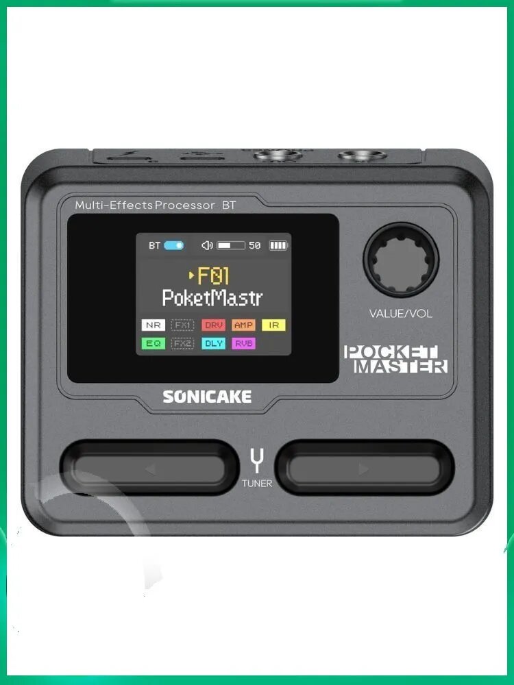 Sonicake Pocket Master Портативная мультигитарная педаль эффектов, более 100 встроенных эффектов