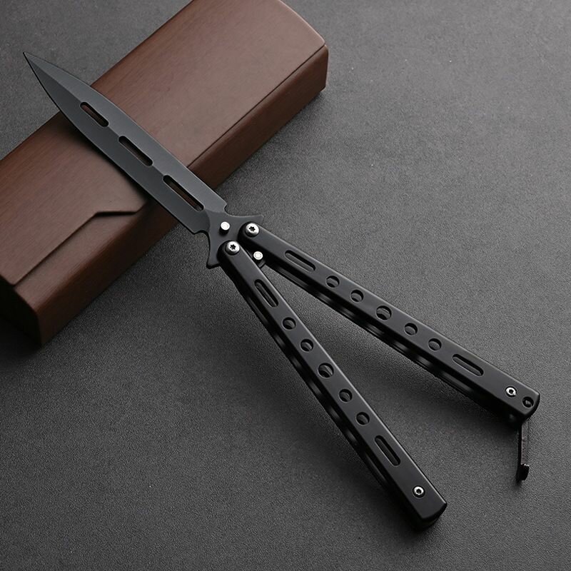 Стильный металлический трюковый нож-бабочка 22,5 см идеальный подарок для мальчика, подростка или мужчины на Новый год или день рождения