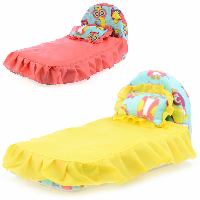 Кроватка кукольная мягкая 30*20*15