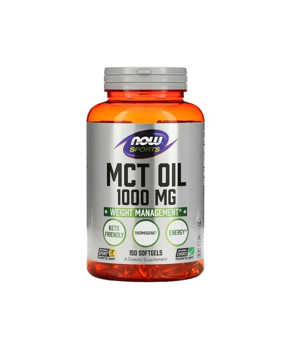 NOW Foods MCT OIL, Питание для физической активности, Масло МСТ 1000 мг 150 гелевых капсул
