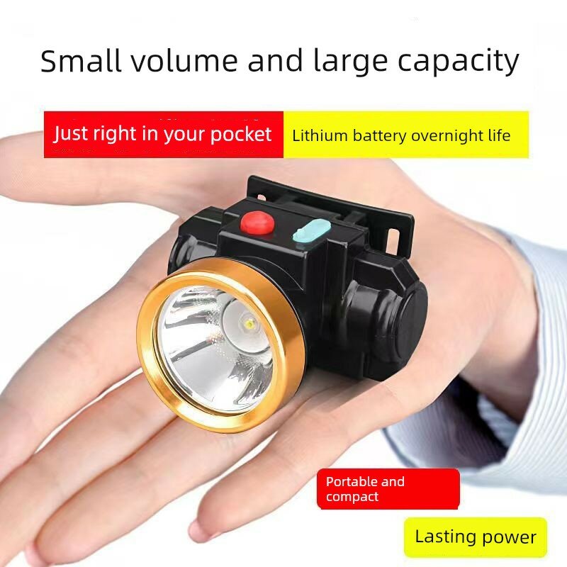 Налобный фонарь с мощным светом, перезаряжаемый, ультраяркий сенсорный фонарик, специально для ночной рыбалки,