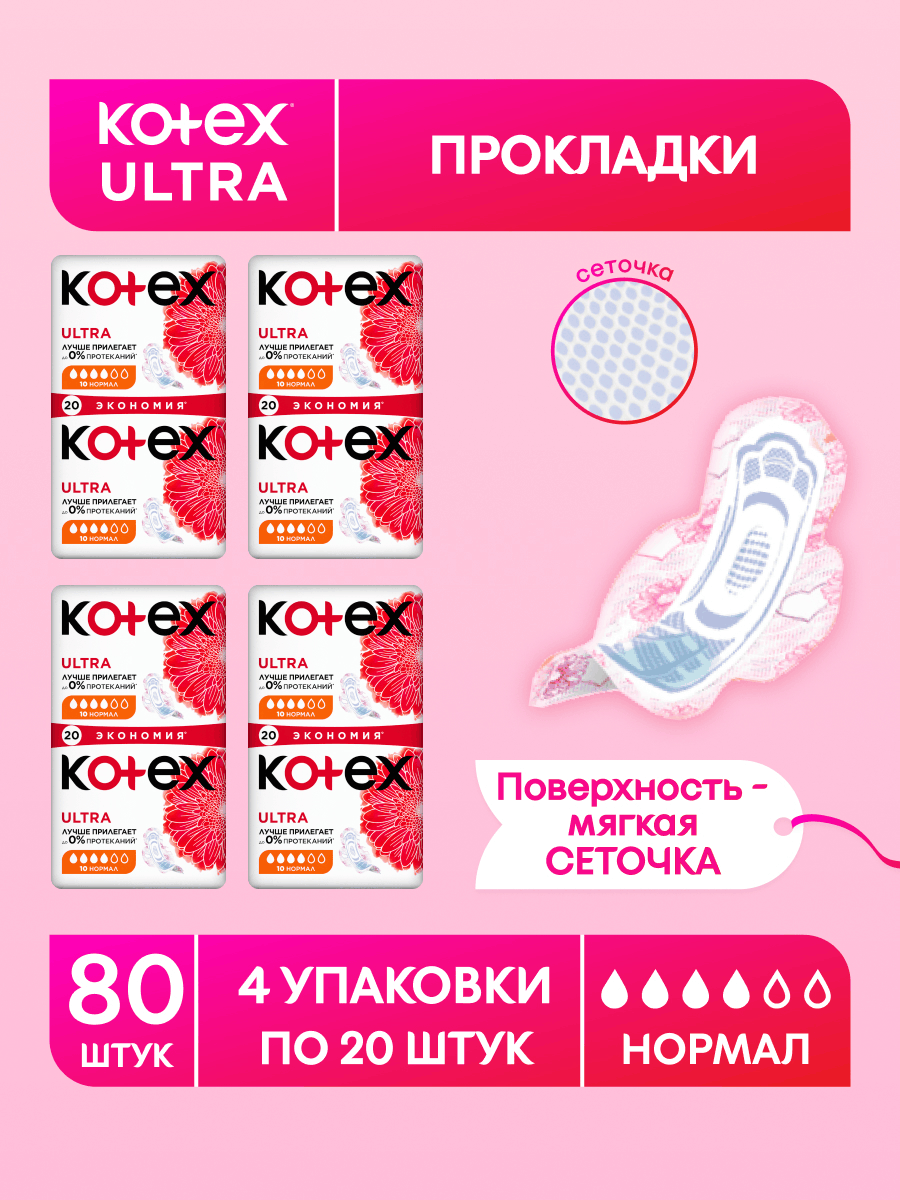 Котекс Ультра Нормал 80 (20x4)