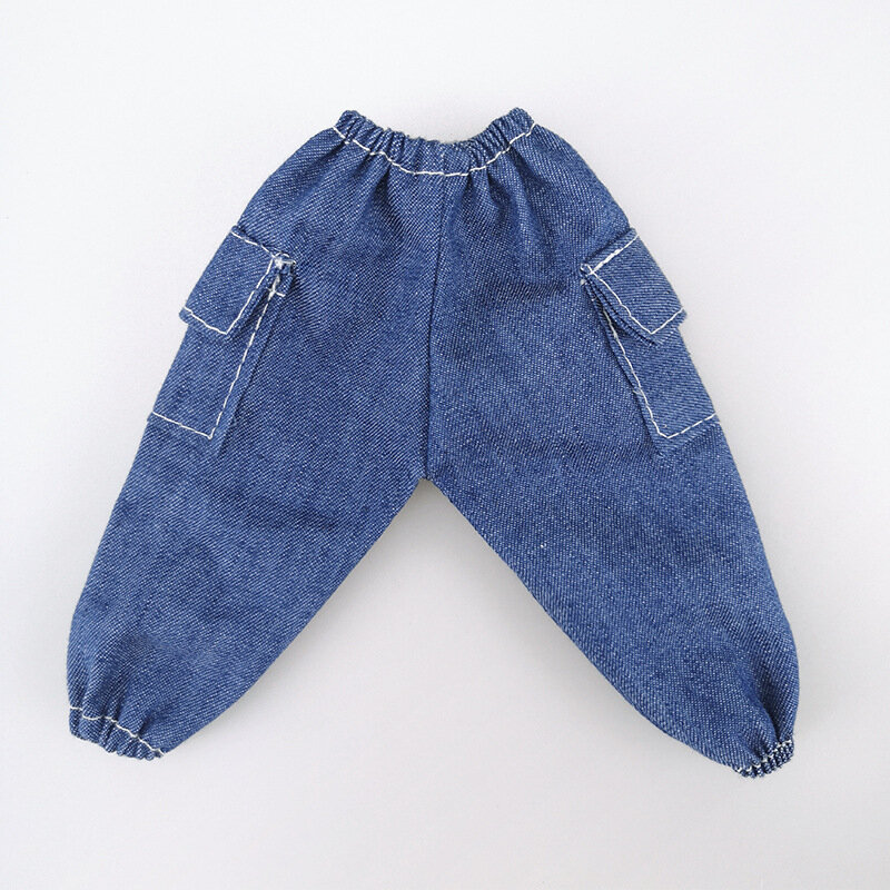 BJD6 очков кукла хлопок Футболка джинсовые комбинезоны Шорты полосатая рубашка Повседневный свитер с коротким рукавом