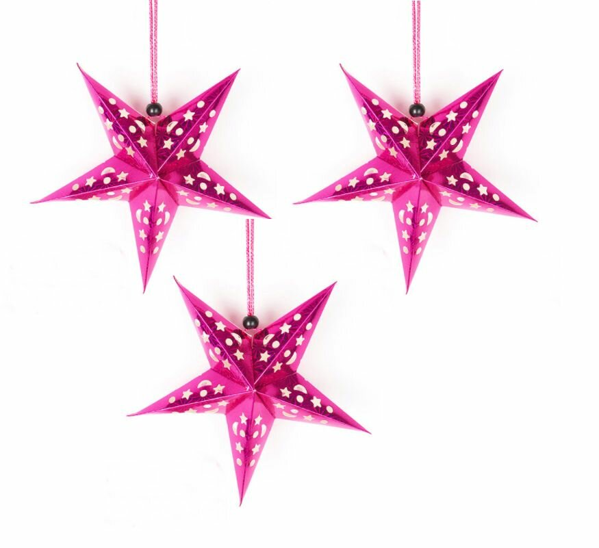 Звезда малая голограмма фиолетовая