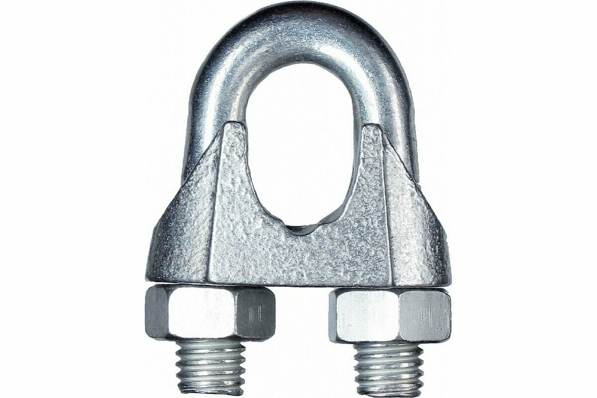 Зажим троса d5 DIN 741 стальной, оцинкованный "МастерБолтиков" ( 2 шт )