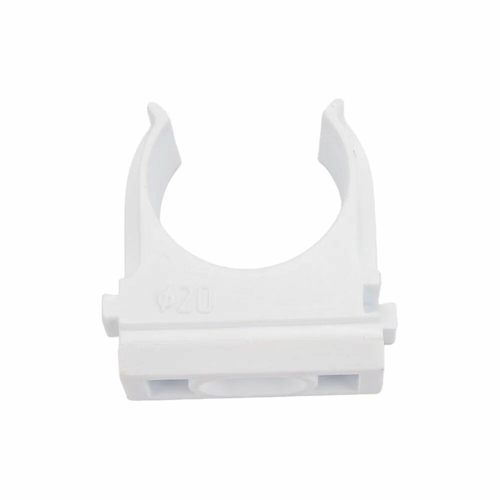 Крепеж-клипса для труб Урал ПАК белая, d20 мм, 10 шт. АТ-20120-010