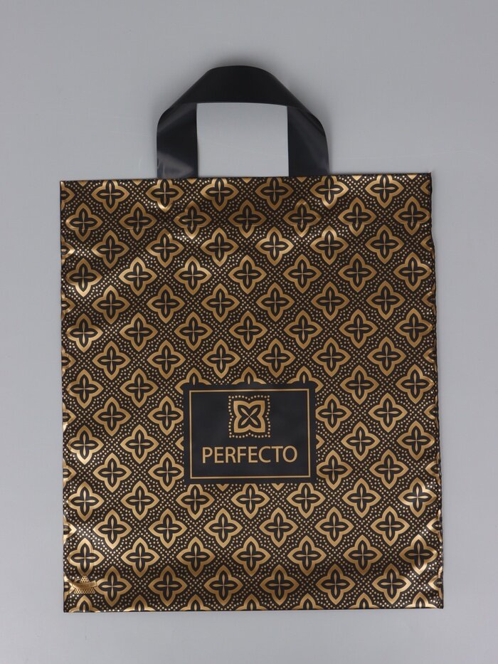 Пакет подарочный «Перфекто Империал» полиэтиленовый, с петлевой ручкой, 35×31 см 95 мкм