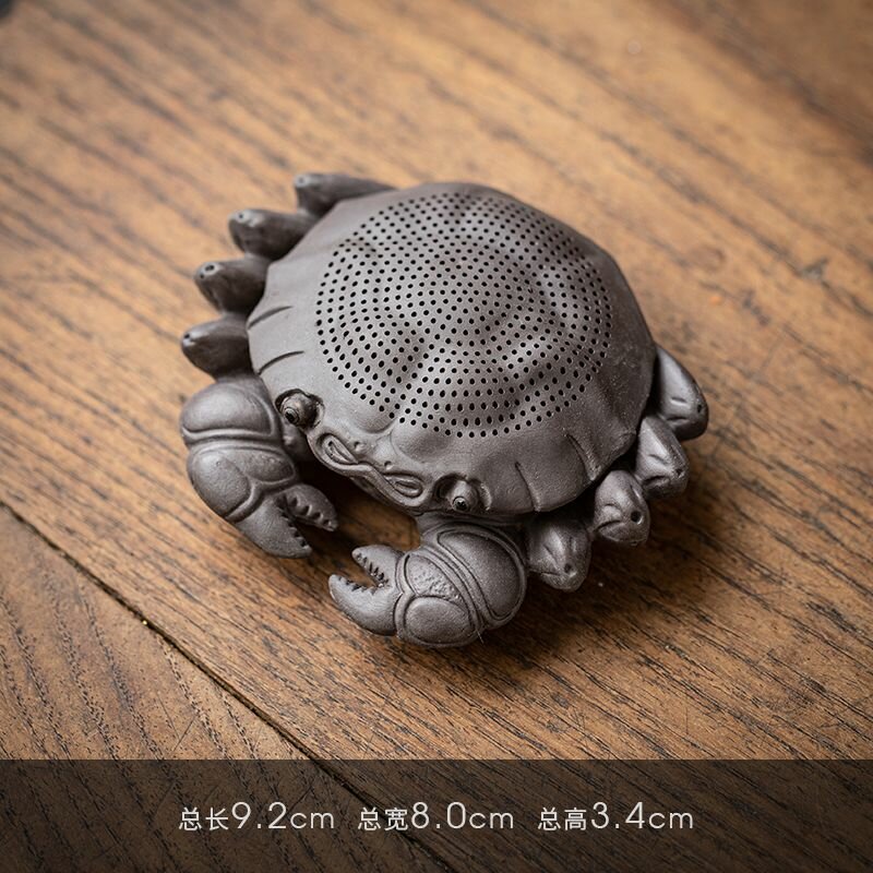 Ситечко для чая из краба, фиолетовая глина, интегрированный фильтр, может поднимать чай, украшение для питомца, сетка для фильтра чая, сепаратор чая, воронка, набор для чайного стола