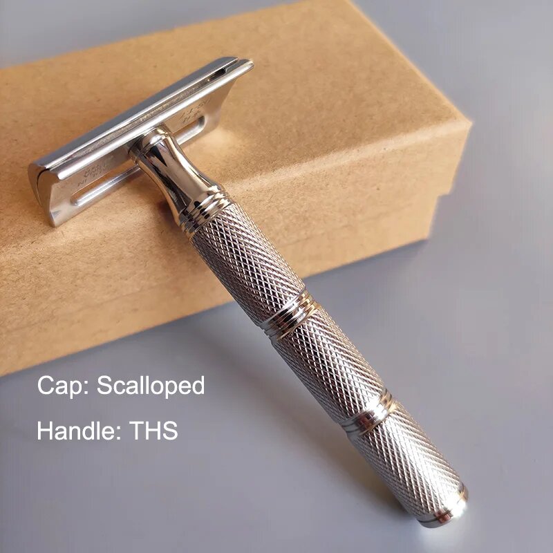 Бритва T-образная Dscosmetic T7, Cap: Scalloped, Handle: THS