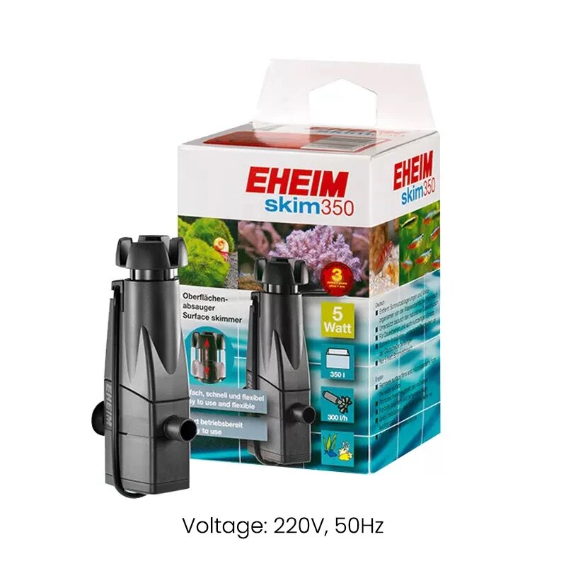 EHEIM Skim350 220 В 5 Вт регулируемый поток пресноводный аквариумный фильтр соленой водой микроповерхностный скиммер с насосом
