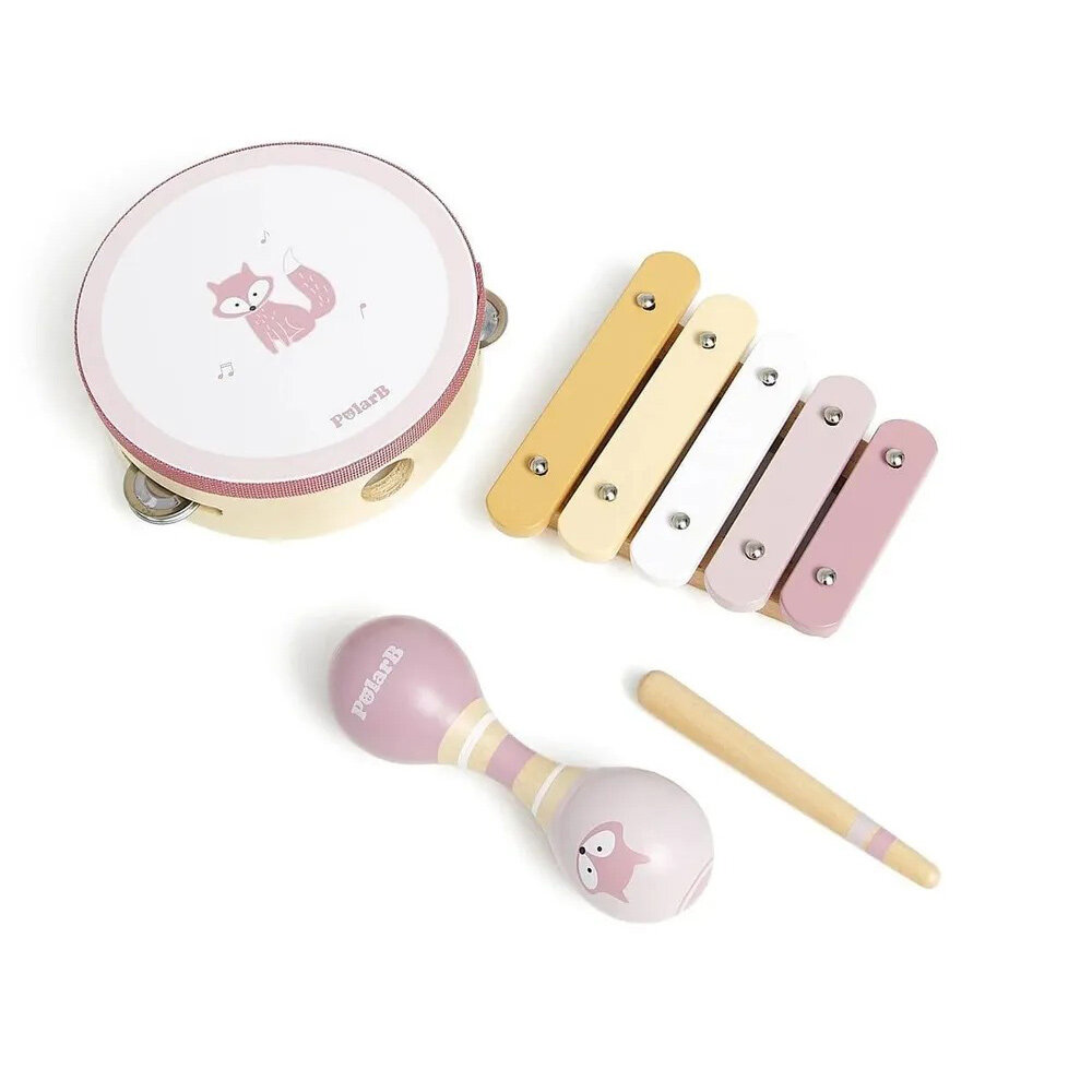 VIGA PolarB Набор Музыкант Лисичка 3 предмета розовый 44214 с 1 года