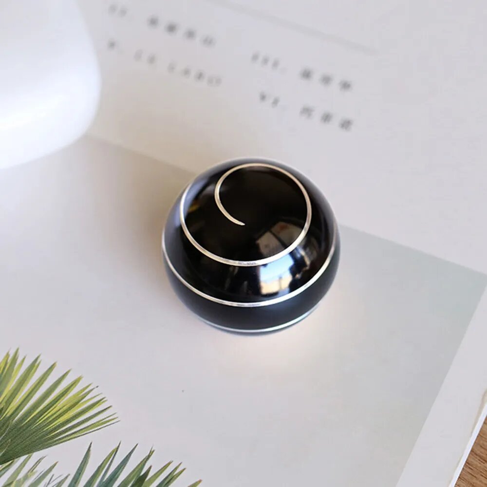 Кинетический вращающийся шар / Настольная игрушка фиджет / Металлический офисный антистресс