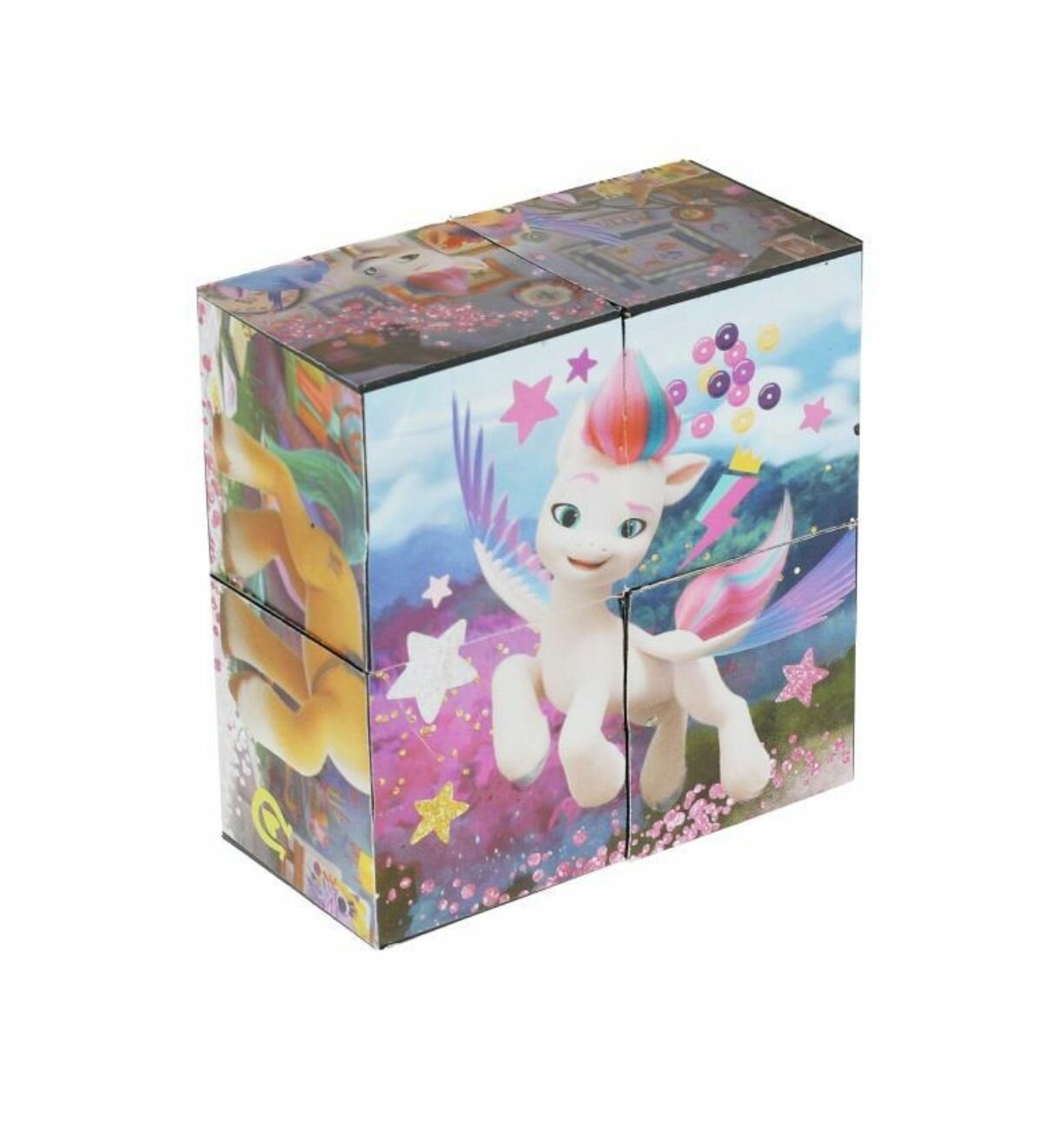 Набор из 4-х кубиков пленка "My little pony". 80х80 мм
