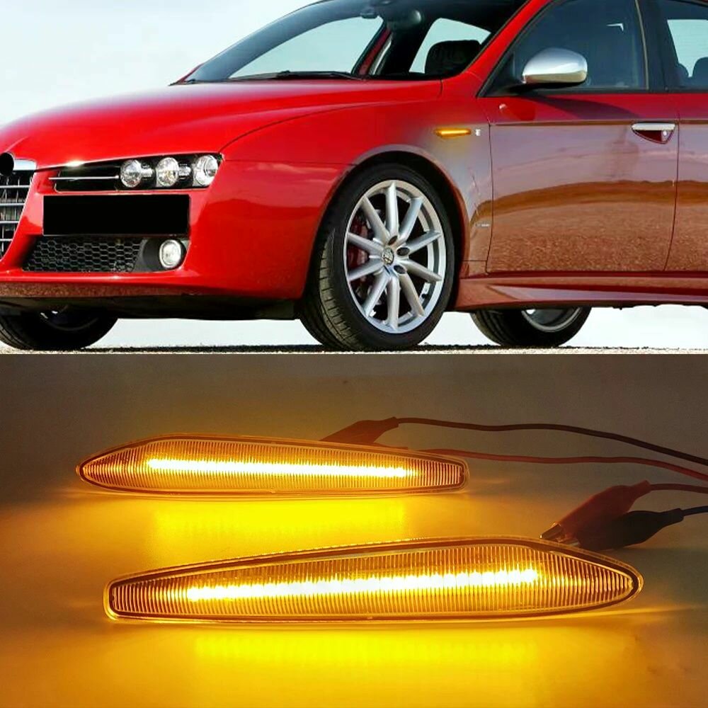1 комплект для Alfa Romeo 159 Sportwagon Boera Spider Тип 939 светодиодный динамические боковые габаритные огни стрелка сигнал поворота.