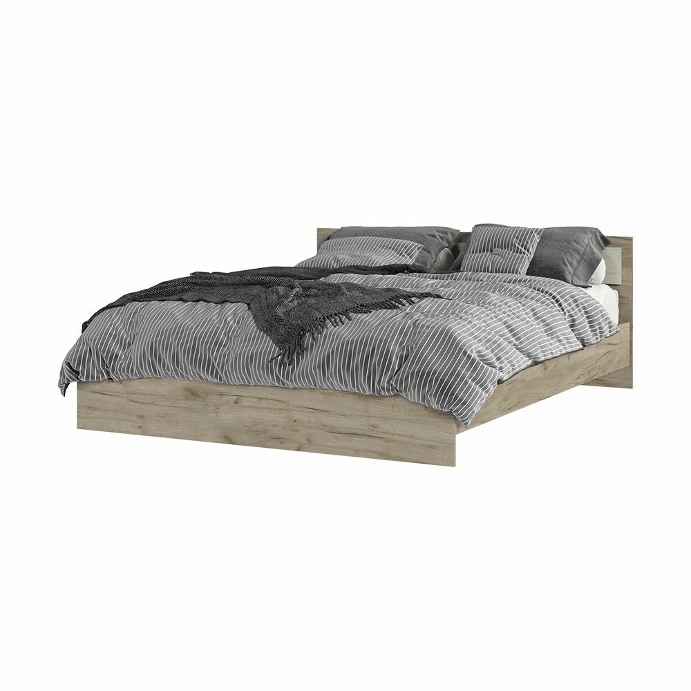 Кровать двуспальная без ящиков, каркас кровати в спальню, 160х200 см, Гармония КР 601