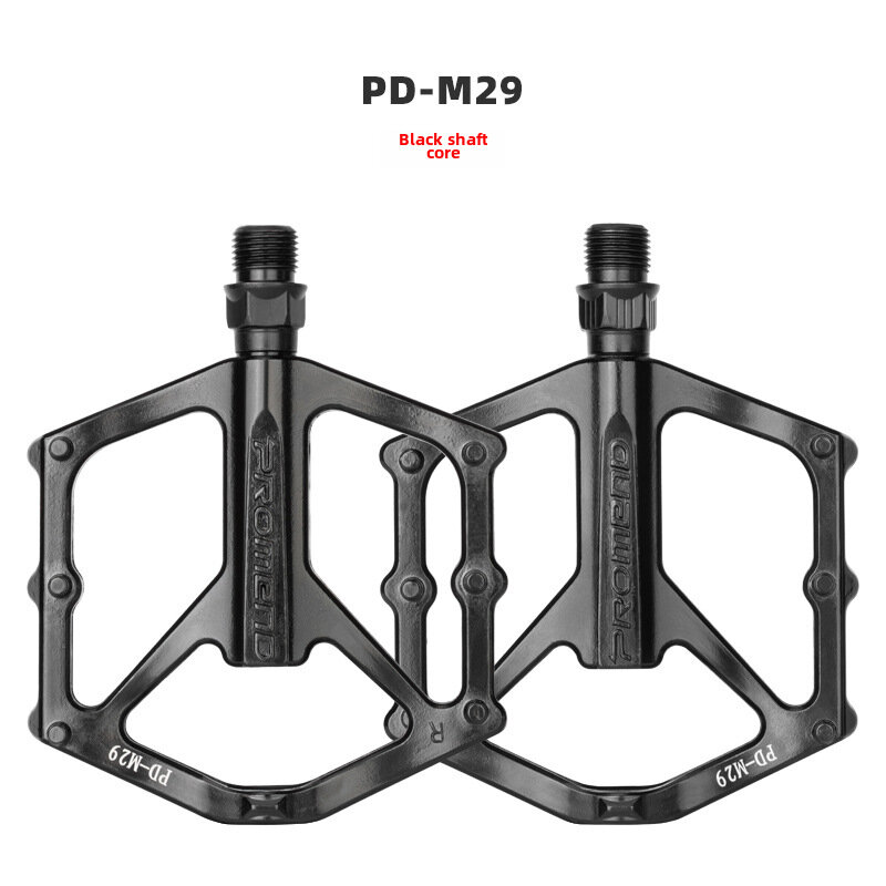 Педали для велосипеда Promend M29 Алюминиевый сплав Двухподшипниковые Педали Алюминиевый сплав Горный велосипед Подшипниковые Педагли для велосипеда (M29 черный вала, M)