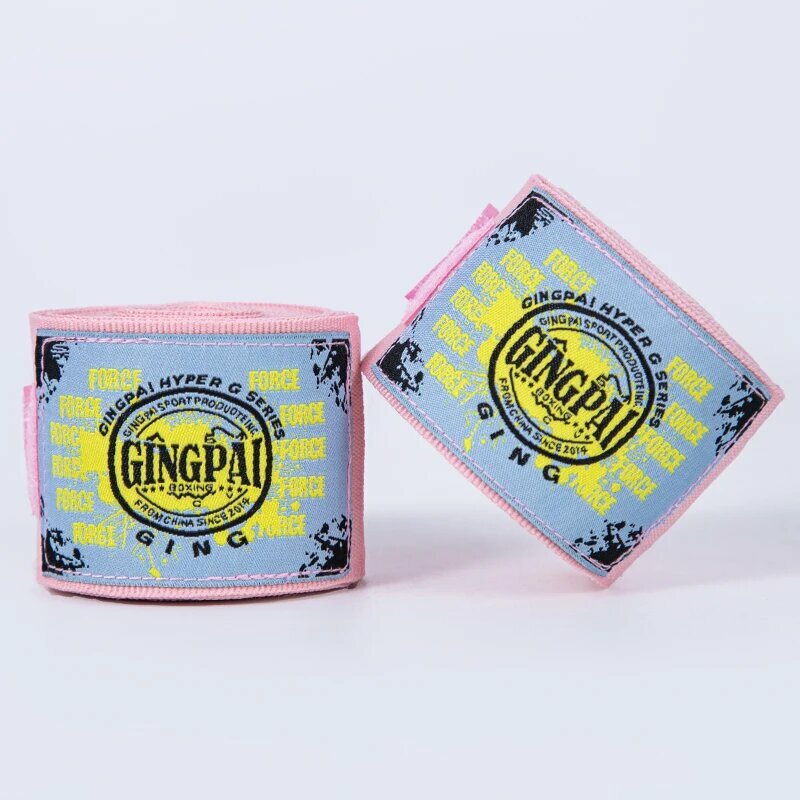 Gingpai Хлопковые Боксерские Бинты 1.5/3/5М 500cm, QC2.0 Pink