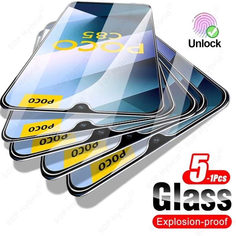 Прозрачный чехол Poco C85 4G, пленка для экрана, European L-173.16mm, 1Piece