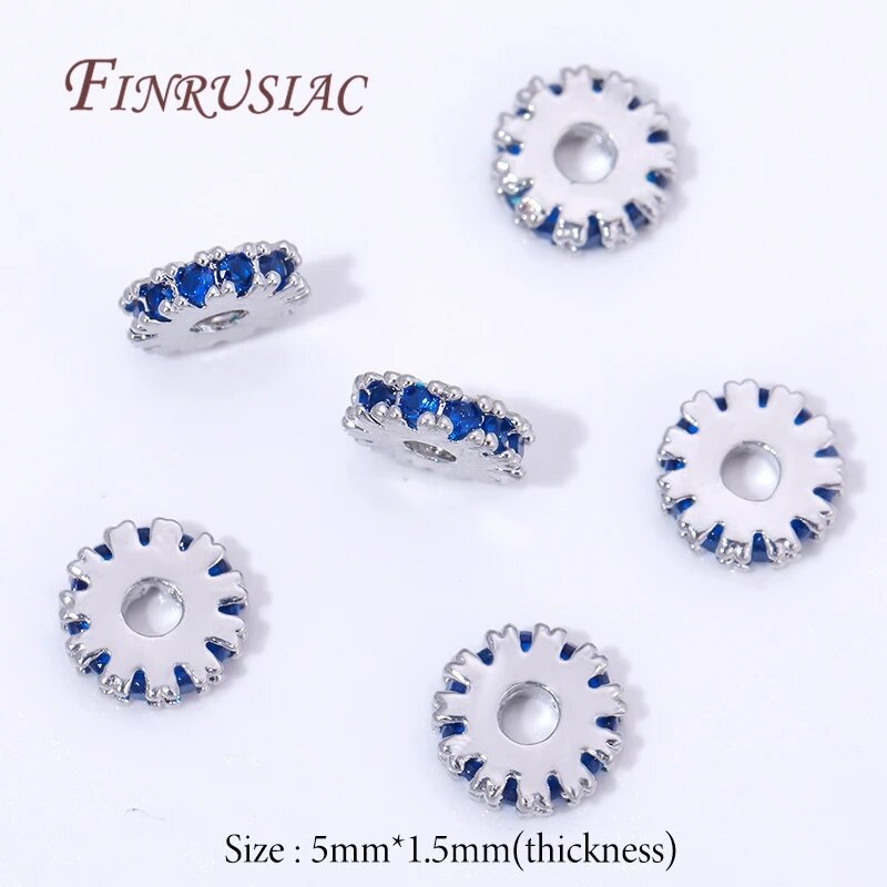 Разделительные бусины FINRUSIAC 5 мм, Rhodium Plated