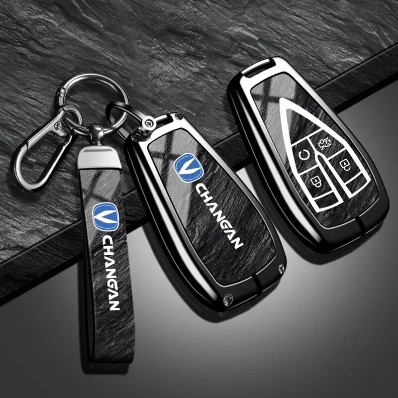 Подходит для Changan UNIT UNIK CS35PLUS CS55 PLUS CS75 PLUS Oshan X7 X5, набор дистанционных ключей, защитный чехол для автомобильных ключей Black-B-b