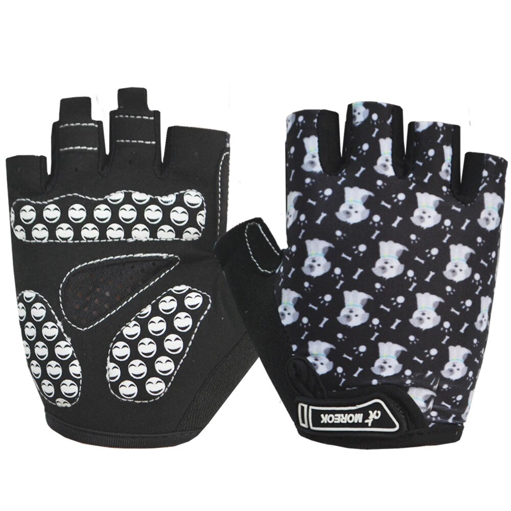MOREOK Детские велосипедные перчатки 3 мм Черный, М, MKD002Black