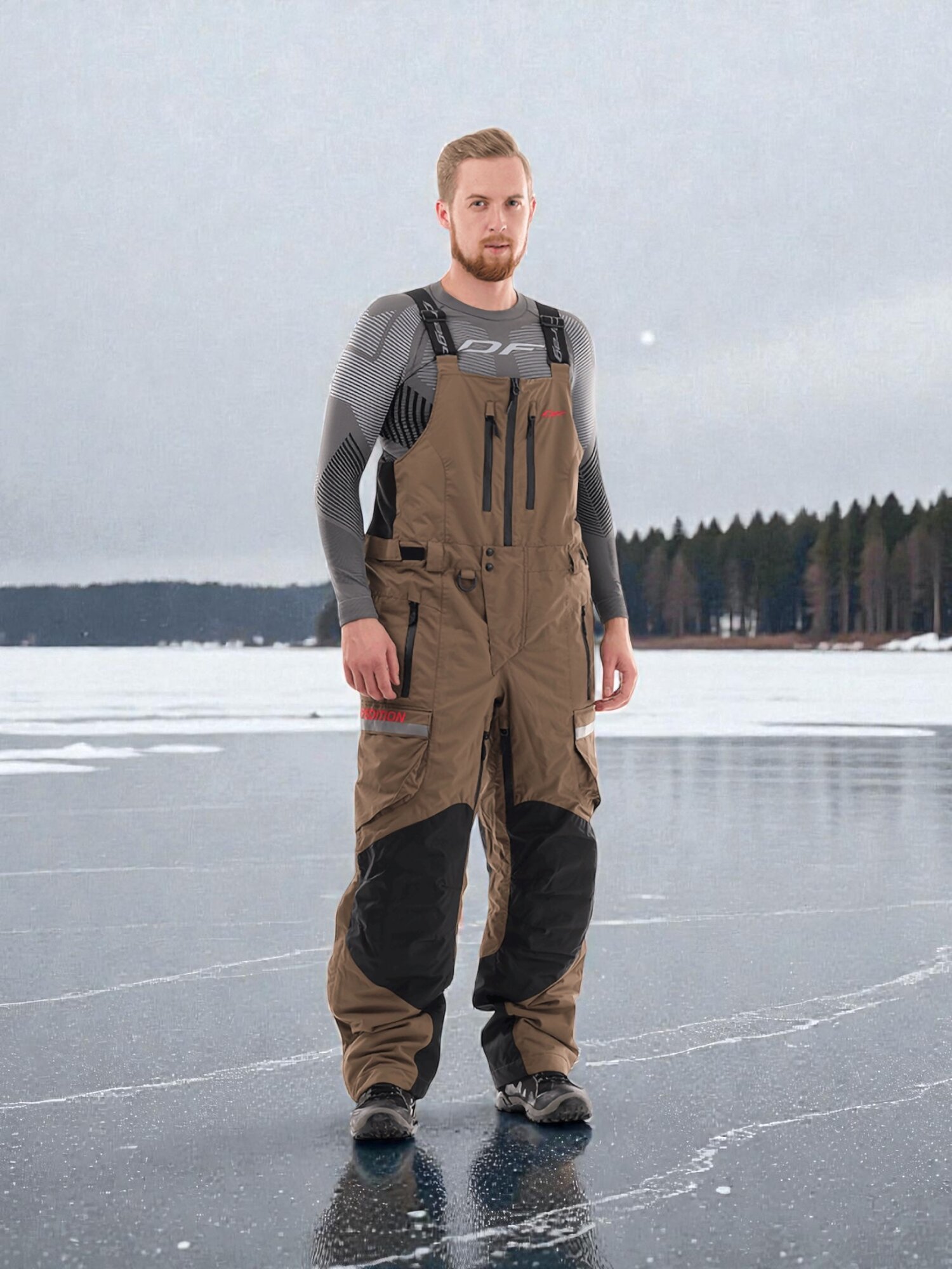 Брюки Dragonfly Expedition Brown - Red 2020 - Коричневые - Размер XXL